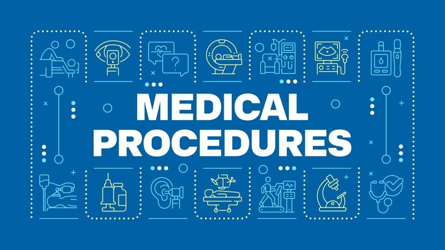 Physiotherapy dark blue word concept Royalty Free Vector