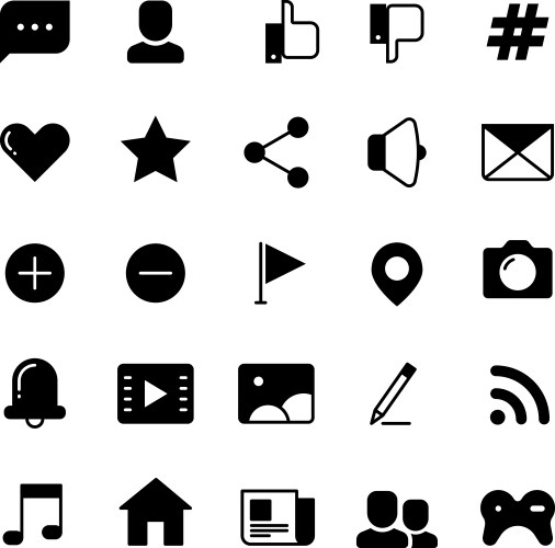 Social media icon Royalty Free Vector Image - VectorStock