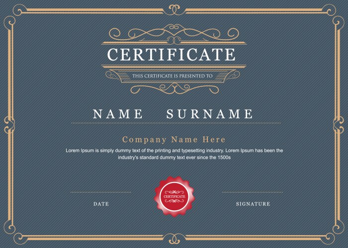 Free Certificate Border Vector Images (over 3,400)