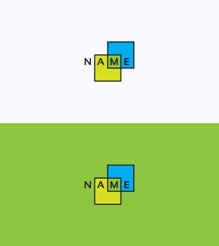 Frame geometric intersection logo Royalty Free Vector Image