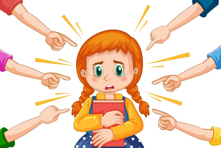 Australian girl pointing finger Royalty Free Vector Image