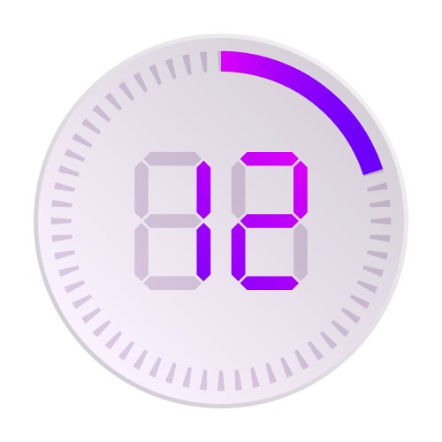 Digital clock countdown time timer Royalty Free Vector Image