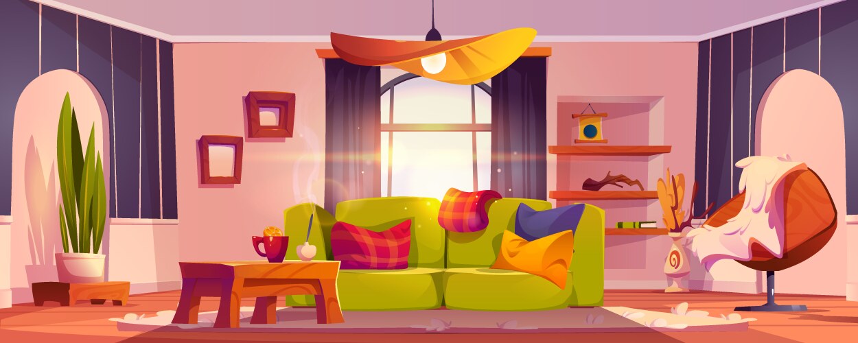 Modern living room space Royalty Free Vector Image