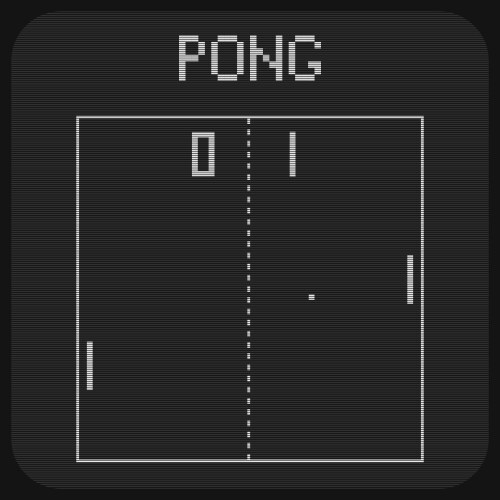 First ever computer game pong interface Royalty Free Vector