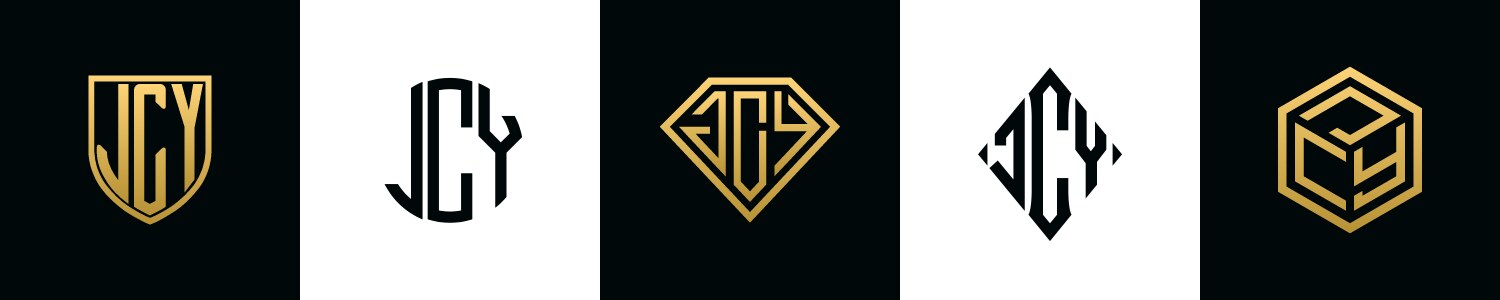 Initial letters jsd logo designs bundle Royalty Free Vector