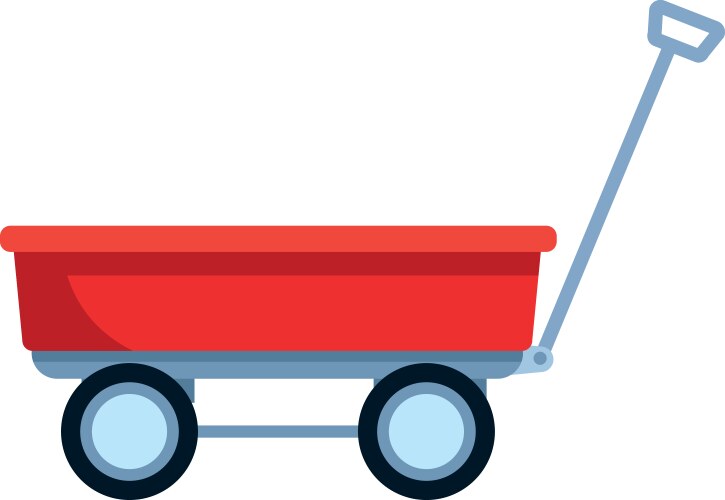 Red wagon Royalty Free Vector Image - VectorStock