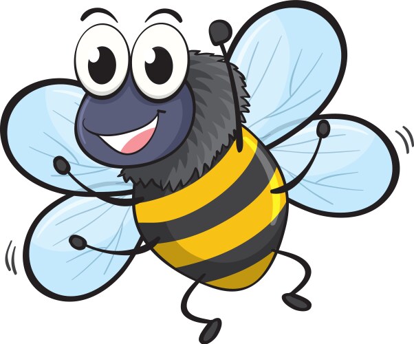 Buzzing bee Royalty Free Vector Image - VectorStock