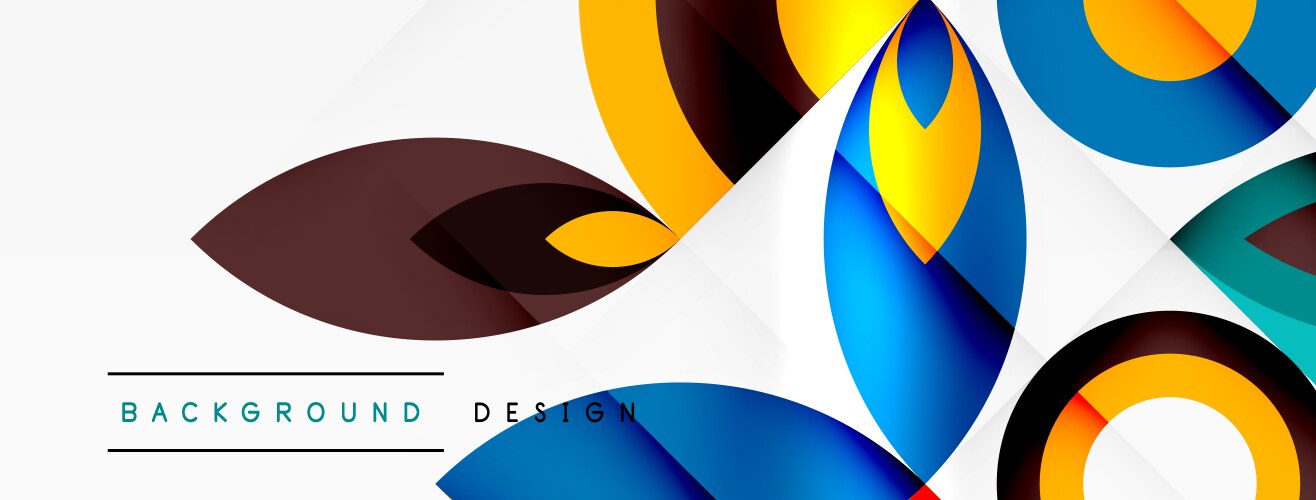 Circles and petals geometric beautiful abstract Vector Image