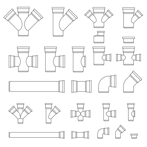 Pipe fittings icon Royalty Free Vector Image - VectorStock
