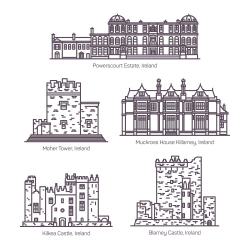 Monuments or romania landmarks Royalty Free Vector Image