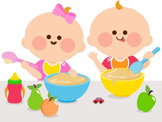 Playing babies Royalty Free Vector Image - VectorStock