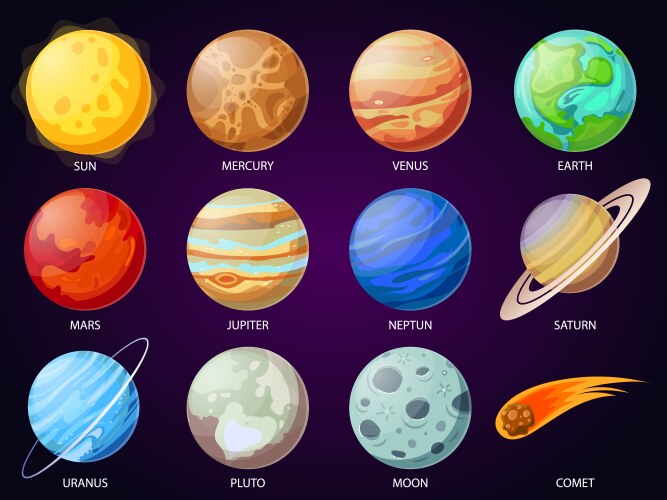 Solar System Cartoon Vector Images (over 13,000)