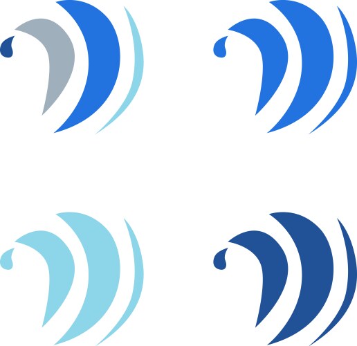 Ocean wave sign symbol logo Royalty Free Vector Image