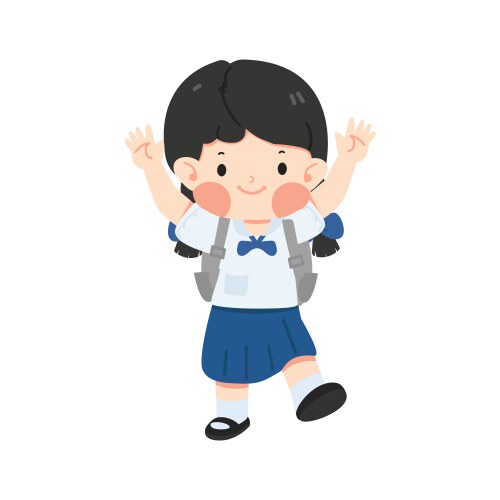 Cartoon happy student Royalty Free Vector Image