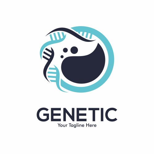 Genetic lab logo element symbol Royalty Free Vector Image