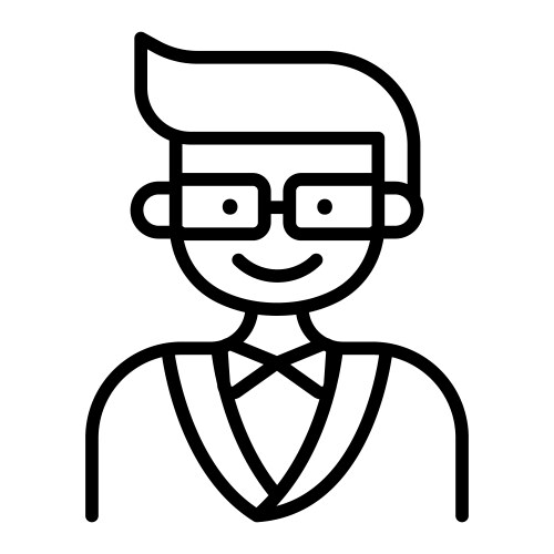 Man icon in thin line style graphic design Vector Image