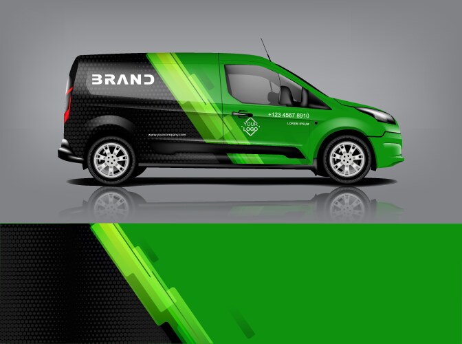 Wrap car decal design custom livery race rally Vector Image