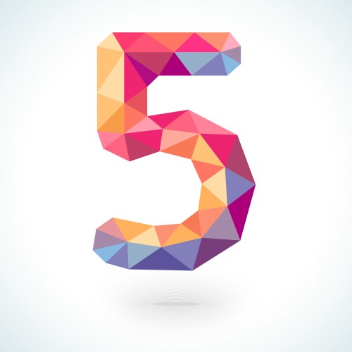 Crystal number eight Royalty Free Vector Image