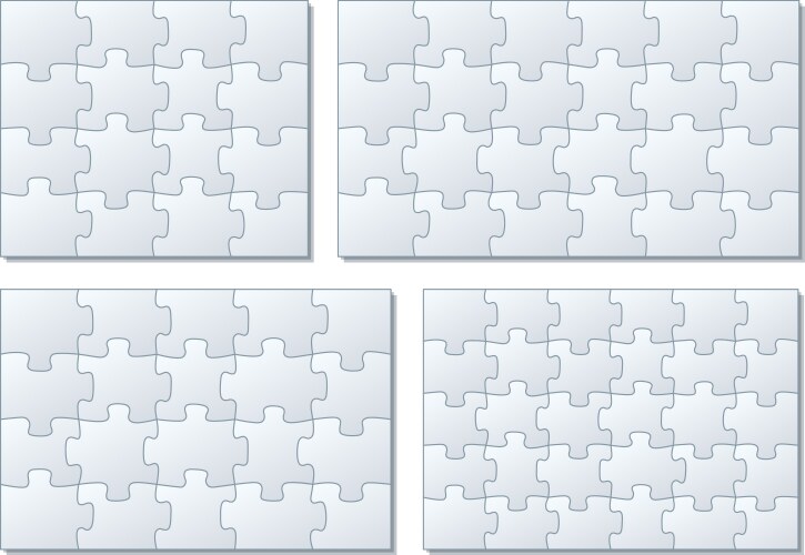 Puzzle set Royalty Free Vector Image - VectorStock