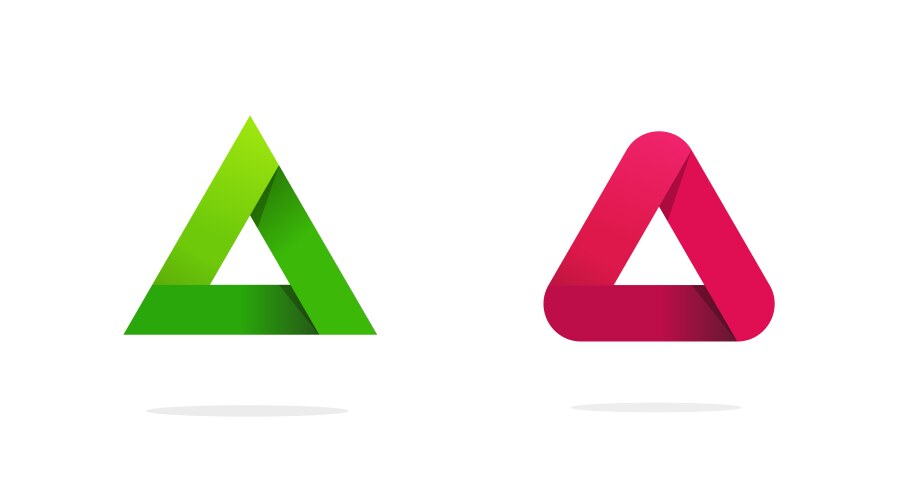 Colorful triangle logo Royalty Free Vector Image