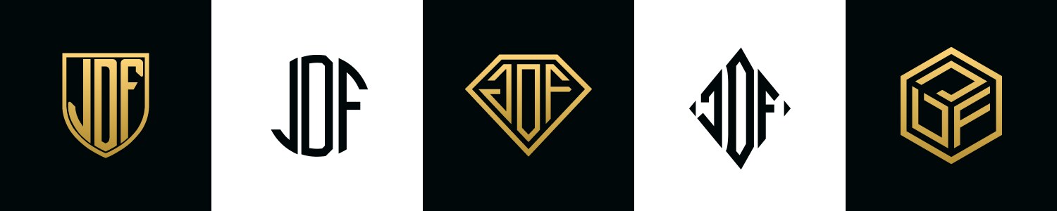 Initial letters jim logo designs bundle Royalty Free Vector