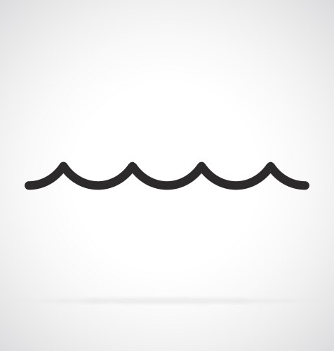 Water river wave symbol icon element Royalty Free Vector