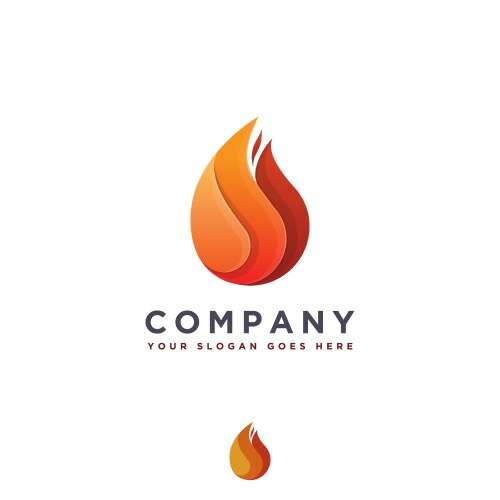 Fire grill logo icon Royalty Free Vector Image
