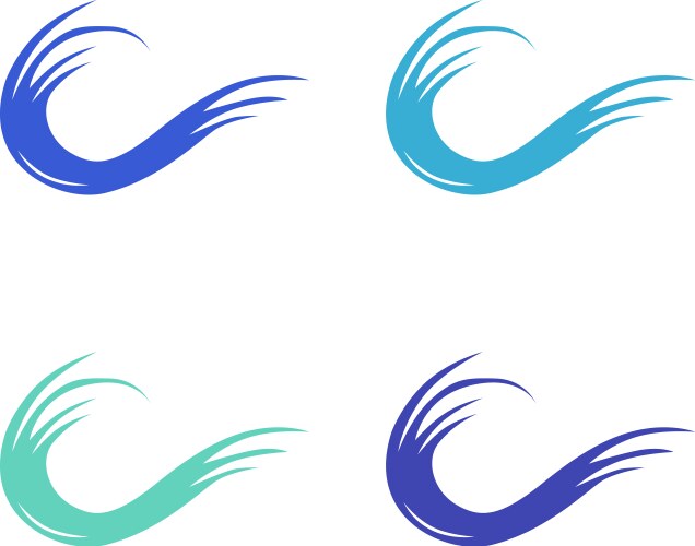 Ocean wave sign symbol logo Royalty Free Vector Image