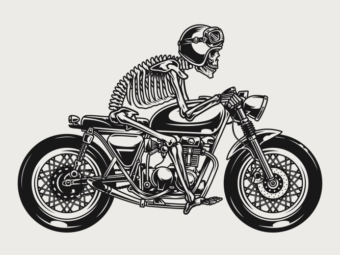 Hand drawn motorcycle Royalty Free Vector Image