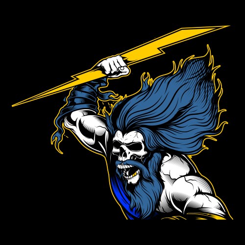 Zeusisolated easy to edit Royalty Free Vector Image