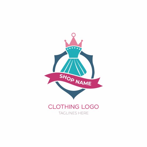 A creative clothing logo Royalty Free Vector Image