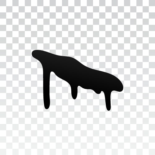 Dripping liquid outline on a transparent Vector Image