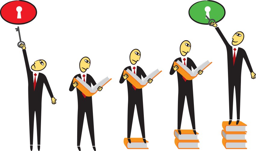 Importance of knowledge for doing business Vector Image