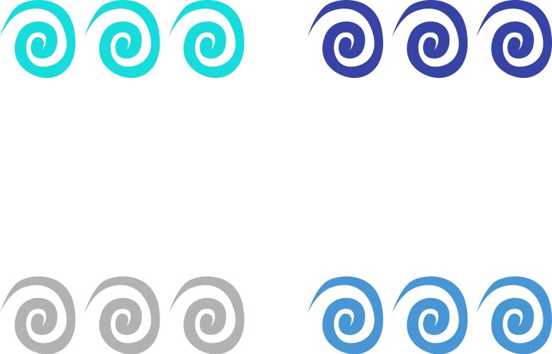 Ocean waves company sign symbol logo Royalty Free Vector