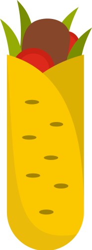 Shawarma icon orange Royalty Free Vector Image