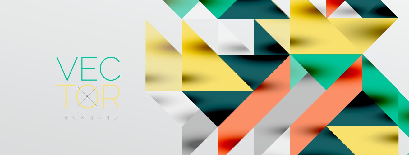 Tech minimal overlapping triangle shapes elements Vector Image