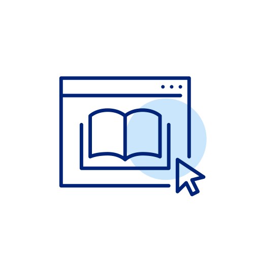 Computer monitor with graduate cap and mouse click