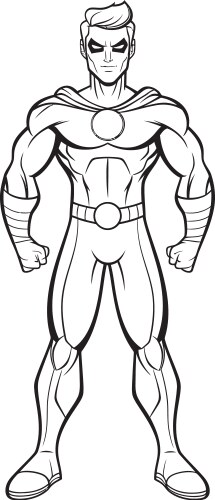 Mighty guardian iconic superhero logo heroic Vector Image