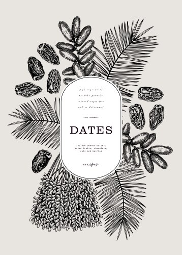 Dates hand drawn Royalty Free Vector Image - VectorStock