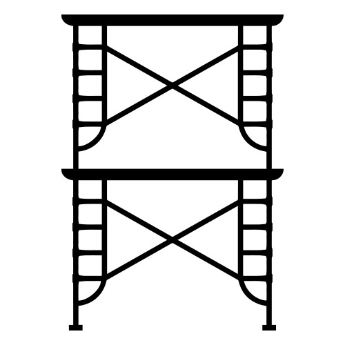 Scaffolding symbol design Royalty Free Vector Image