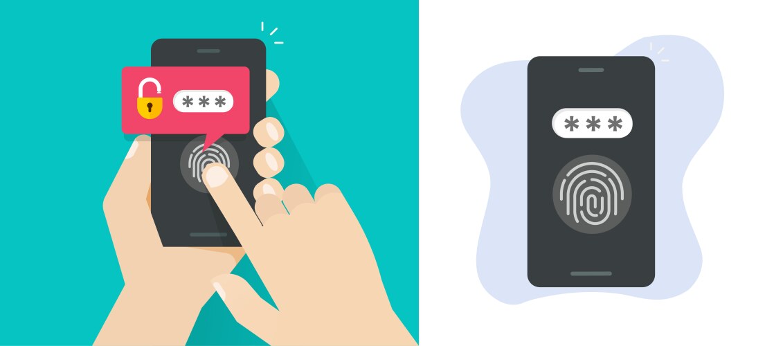 Password and fingerprint security device with hand