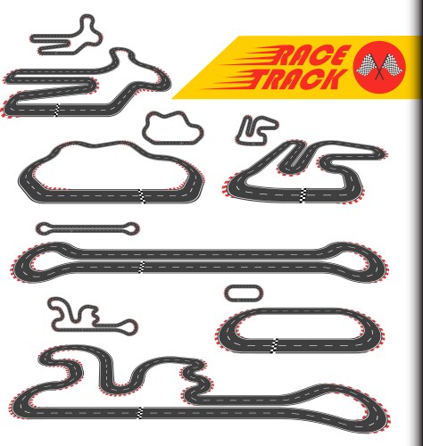 Race track circuit Royalty Free Vector Image - VectorStock