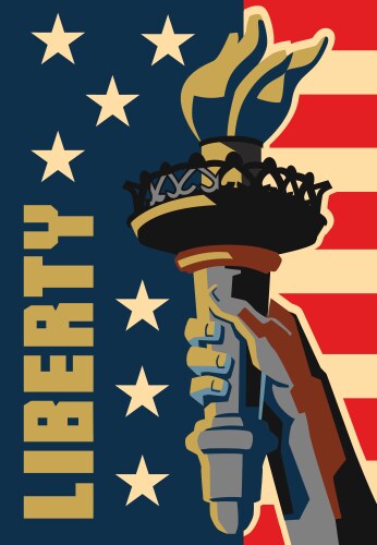 Statue of Liberty Symbol Royalty Free Vector Image