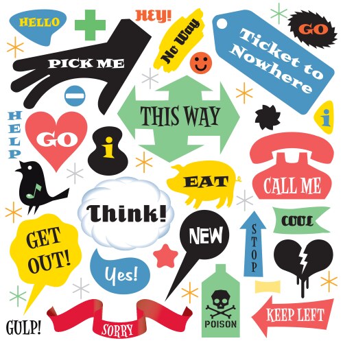 A girl and call out Royalty Free Vector Image - VectorStock