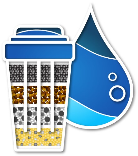 Plumbing water filter cartoon Royalty Free Vector Image