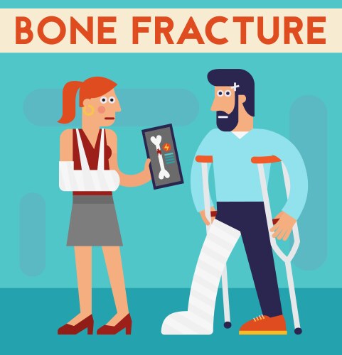 People with injuries fractures dislocations Vector Image