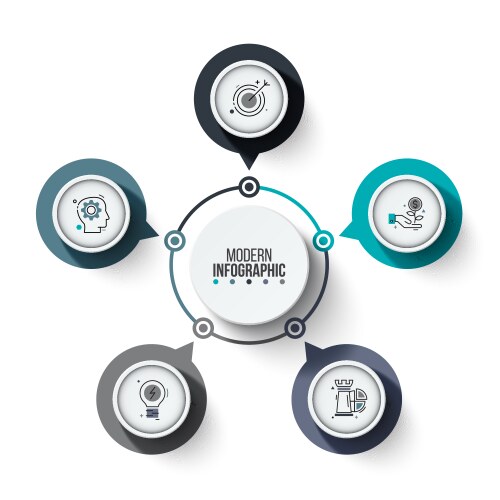 Measuring infographic templates with connected Vector Image