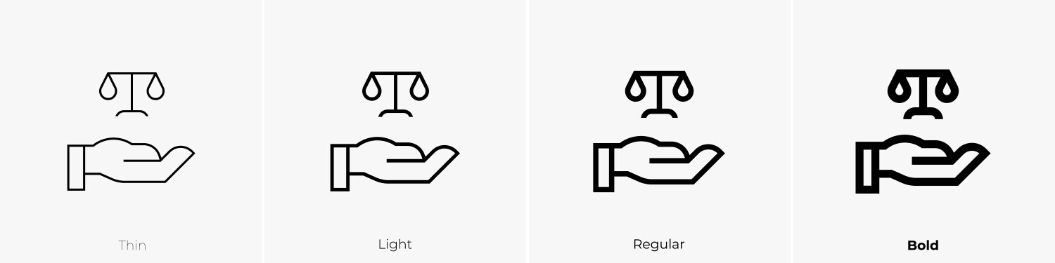 Diode icon thin light regular and bold style Vector Image