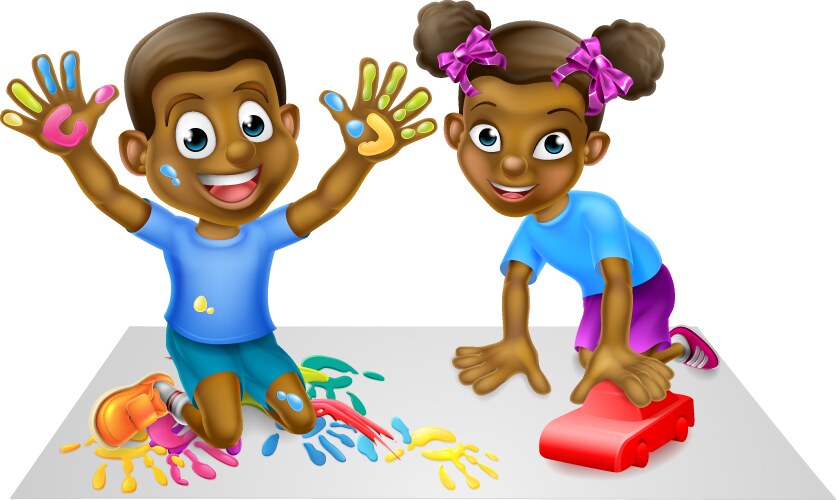 Children playing Royalty Free Vector Image - VectorStock