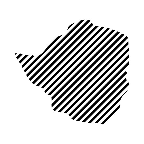 Zimbabwe country map icon Royalty Free Vector Image